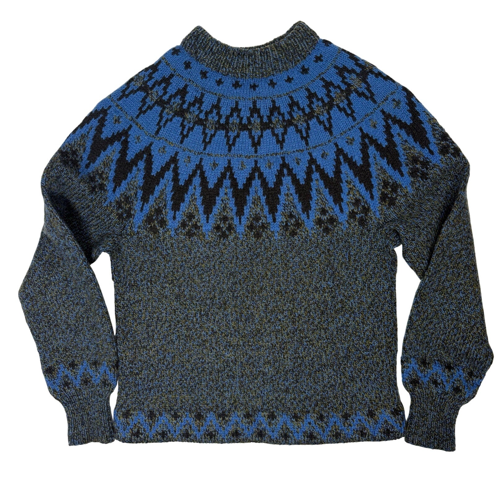 William Schmidt Norwegian Wool Sweater Handmade Fair Isle Nordic Chest ...
